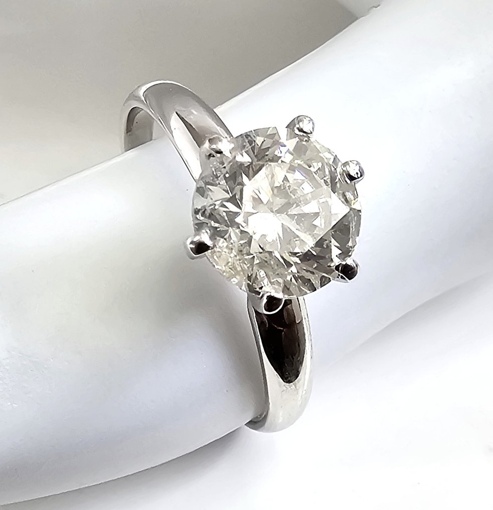 Senza Prezzo di Riserva - Anello - 14 carati Oro bianco - 1.34ct. tw. Diamante (Naturale ...