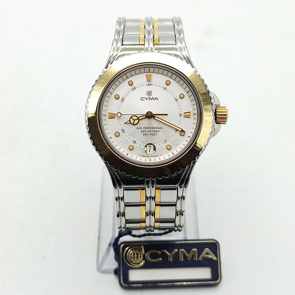 Cyma - Sub Professional - 200m/660ft - 18k Gold Bezel - No Reserve Price - Men - 1990-1999 ...