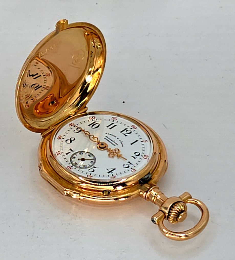 A. Lange & Söhne Glashütte b/Dresden- seltene 18K Savonette - Uhr 28046 ...