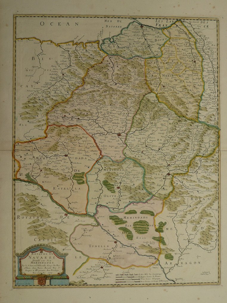 Spain - Navarra, Pamplona; Nicolas Sanson / Pierre Mariette - Royaume de Navarre (...) - 1651 ...