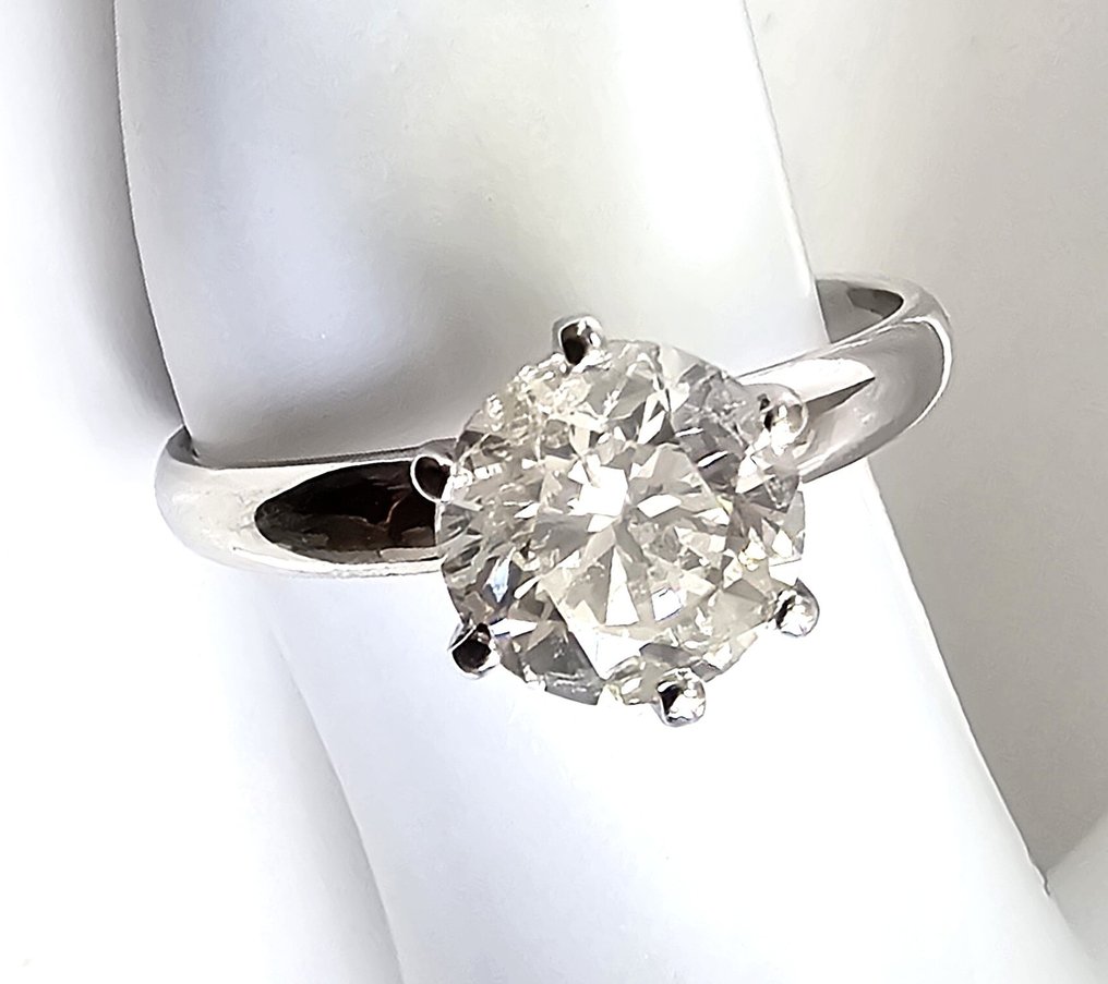 No Reserve Price - Ring - 14 kt. White gold - 1.52ct. tw. Diamond (Natural) - Diamond - No ...