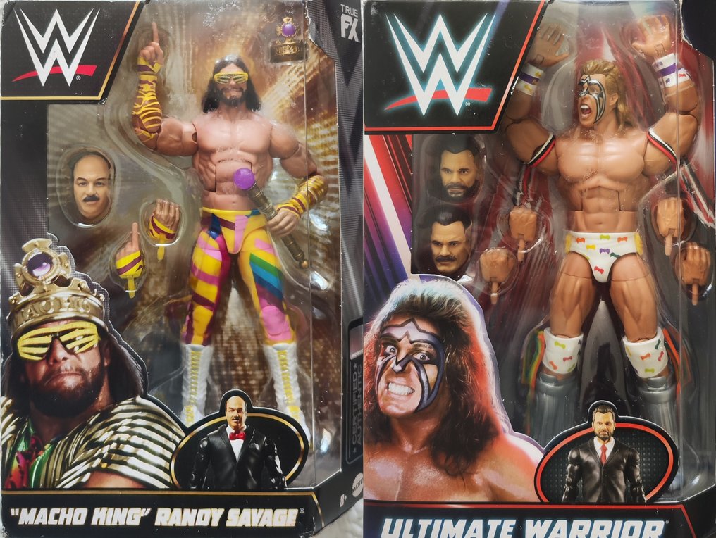 Mattel - Figure - Rare WWE Elite Collection Duo: Ultimate Warrior (Survivor Series 1990) & Macho ...
