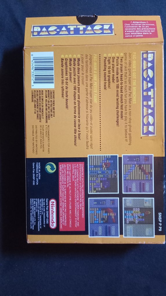 Nintendo - Snes - Pac-attack - Video game - In original box - auction online Catawiki