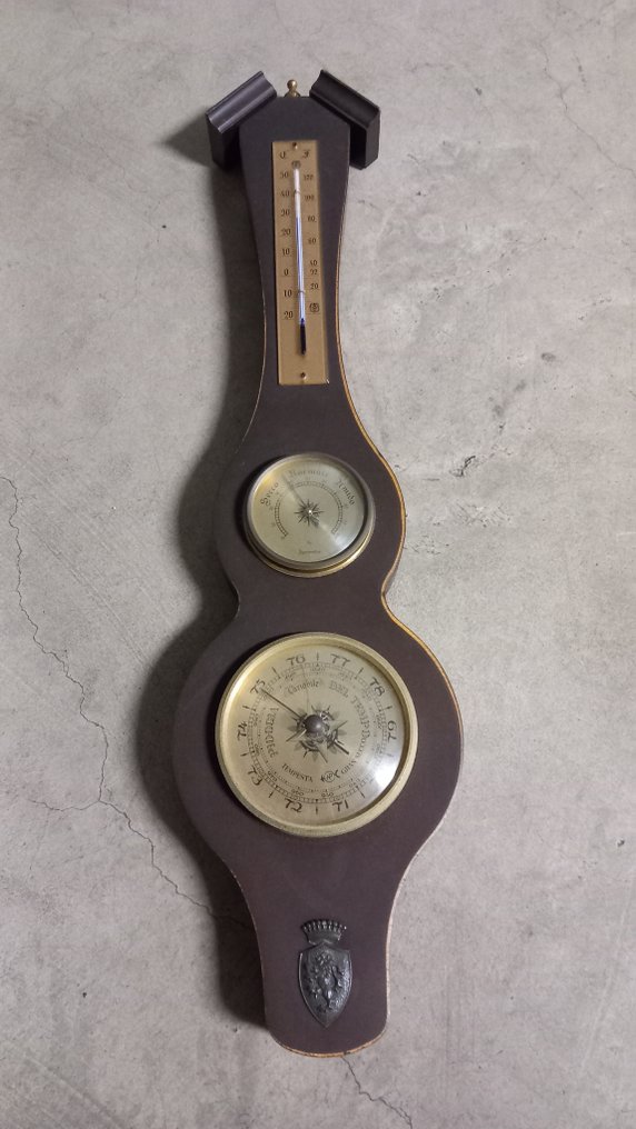 Barometro igrometro - Legno - 1950-1960 - Barometro legno e.vetro ...