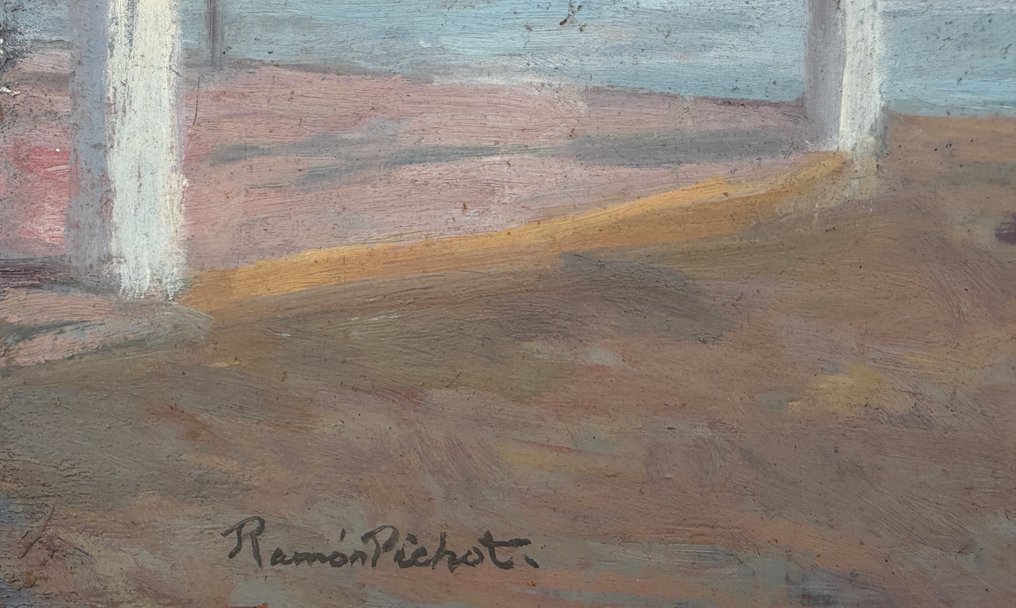 Ramón Pichot Soler (1924-1996) - Vista de Cadaqués con barcas España ...