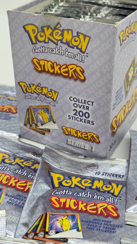 Pokémon Booster pack - Lot of x10 Pokemon Stickers Series 1 (1999 ...