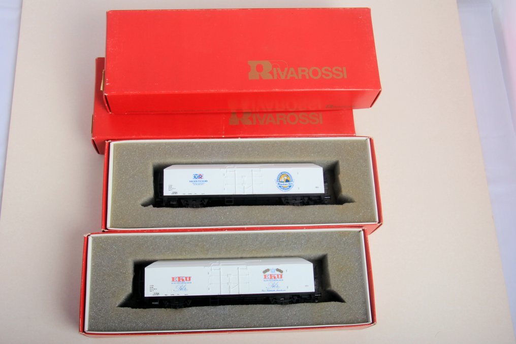 Rivarossi HO - 2441/2442 - Model train freight carriage (4) - Two sets ...