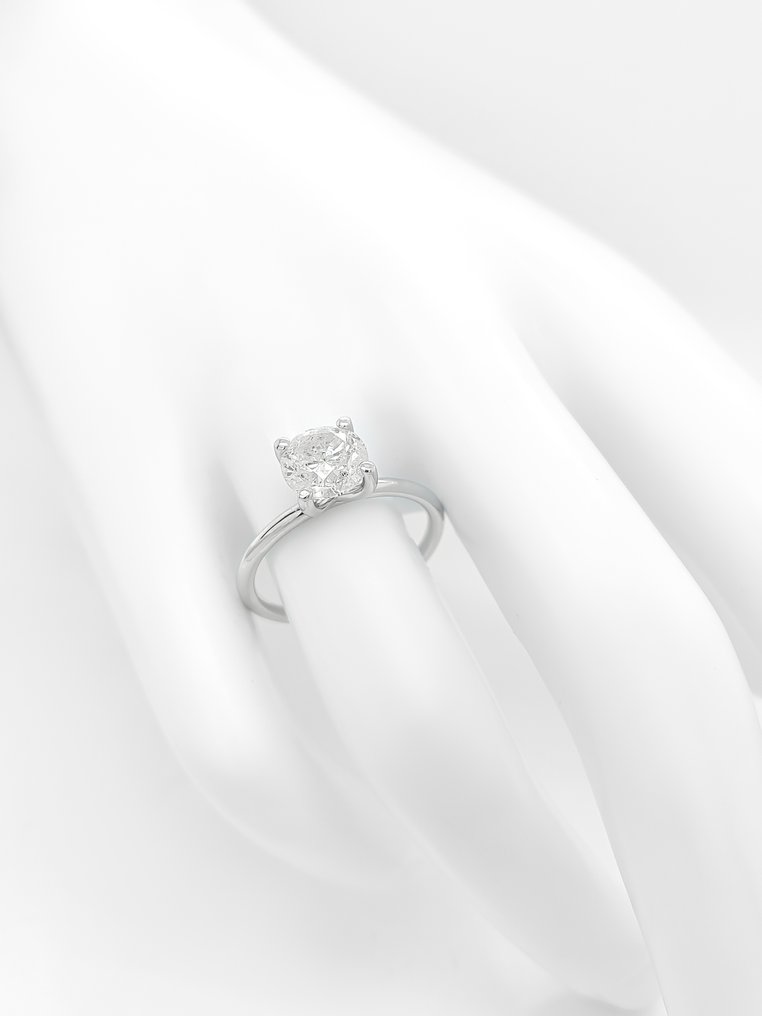 No Reserve Price - Ring - 14 kt. White gold - 1.65ct. tw. Diamond (Natural) - IGI Certificate ...