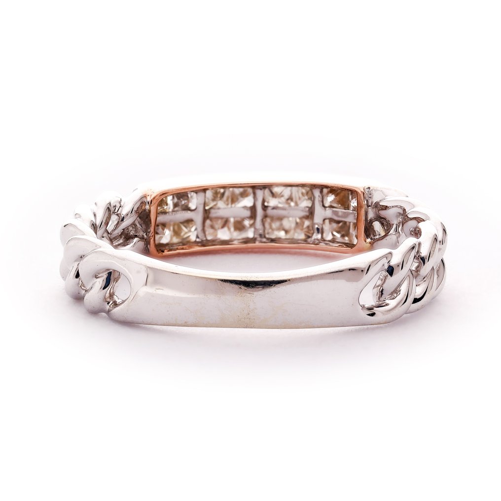 Ring - 14 kt. Rose gold - 0.66ct. tw. Diamond (Natural) - Twisted Fancy ...