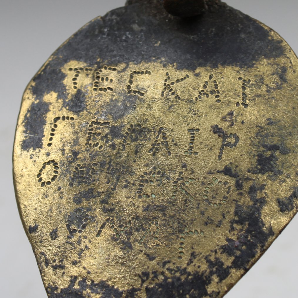 Ancient Roman Bronze HUGE Applique with Greek inscription - auction ...