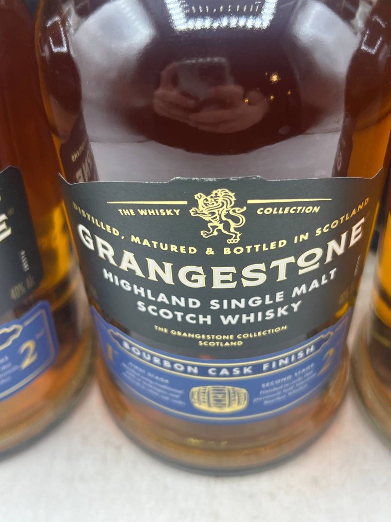 Grangestone Bourbon Cask Finish - 700ml - 3 bottles - auction online ...