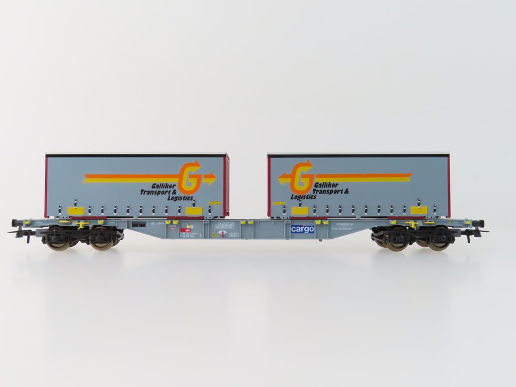 Roco H0 - 66737 - Model train freight carriage (1) - 4-axle container ...