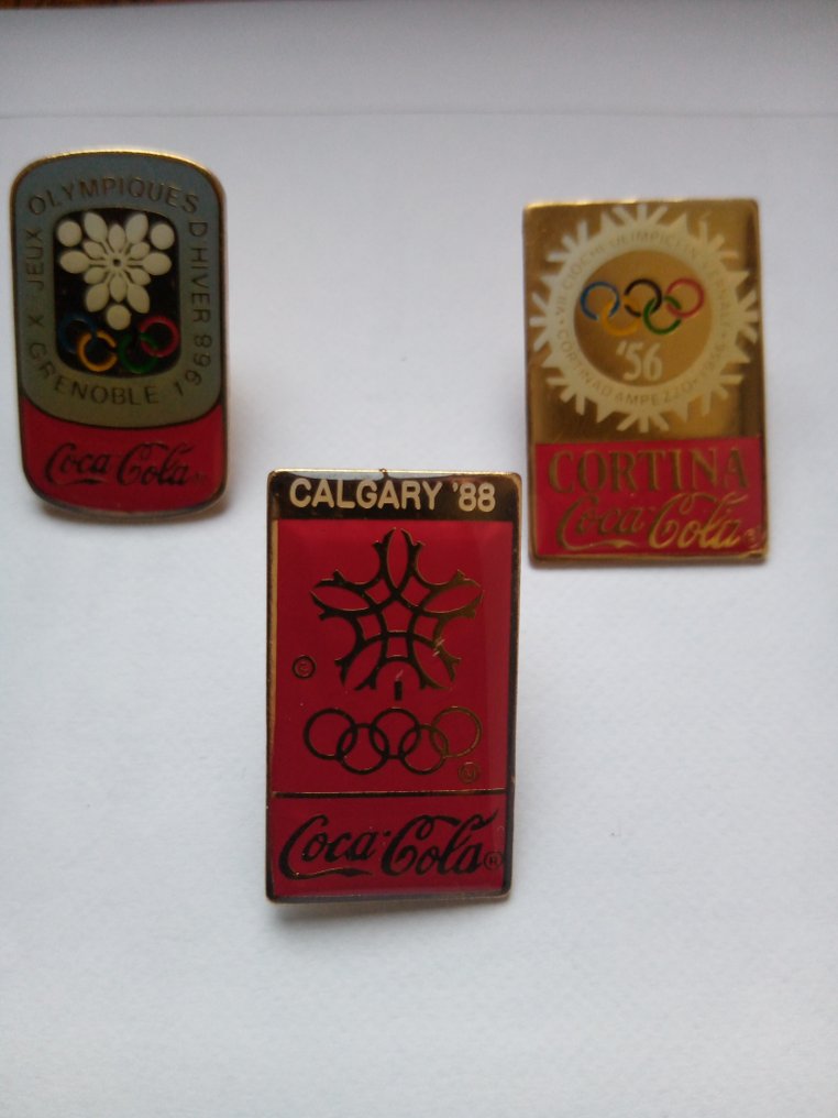 Themed collection - 17 Coca-Cola Olympic Pins from 1924 to 1988 - Coca ...