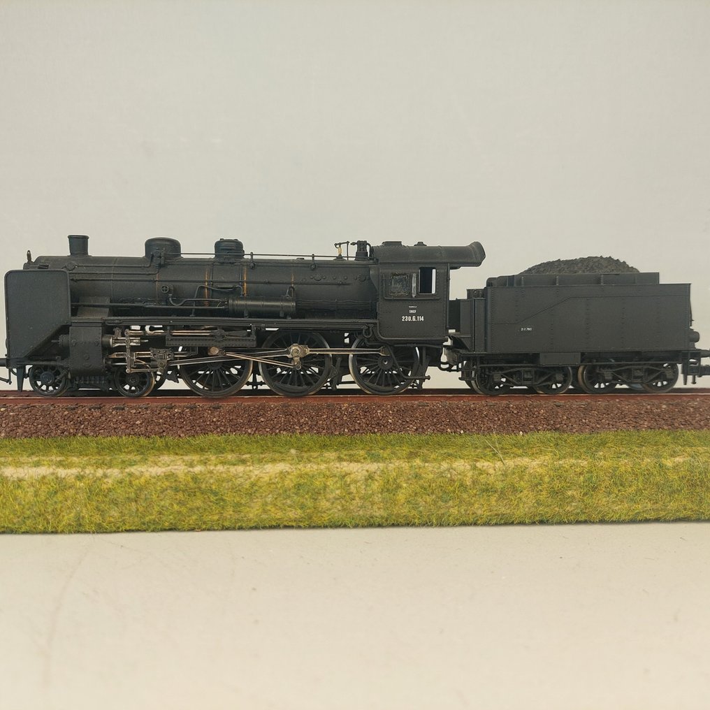 Fleischmann, Roco H0 - 4161 F / 04125A - Dampflokomotive mit Tender (1) - Lokomotive 230 G 114 ...