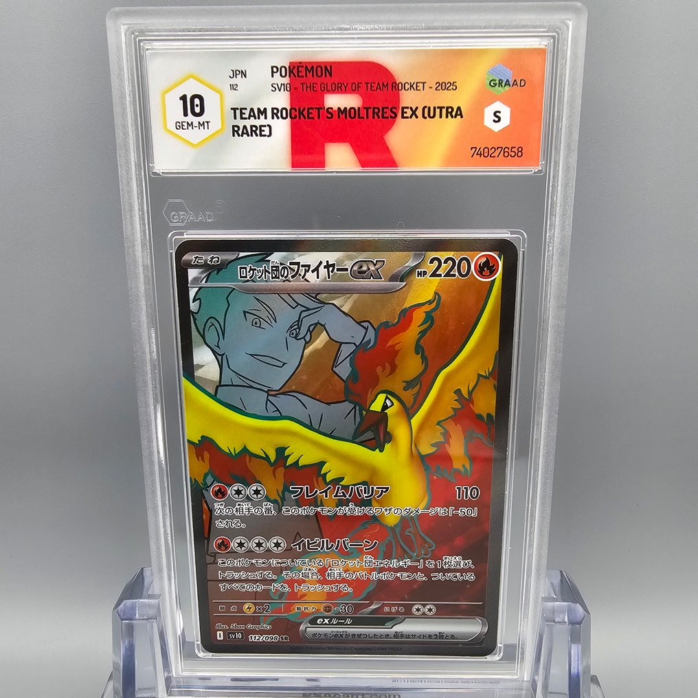 Pokémon - 1 Graded card - Team Rocket's Moltres Ex [Ultra Rare] SR ...