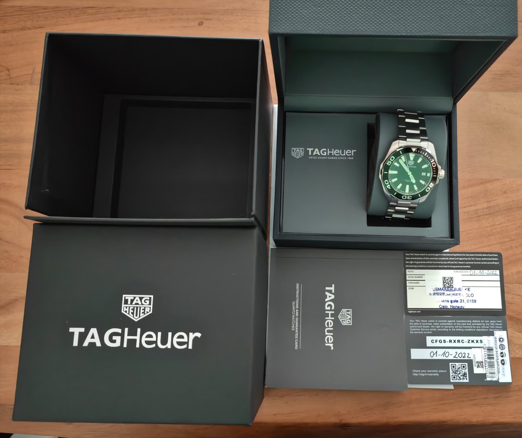TAG Heuer - Aquaracer 300M Quartz –Black– 40.5mm – Full Set – 2022 ...