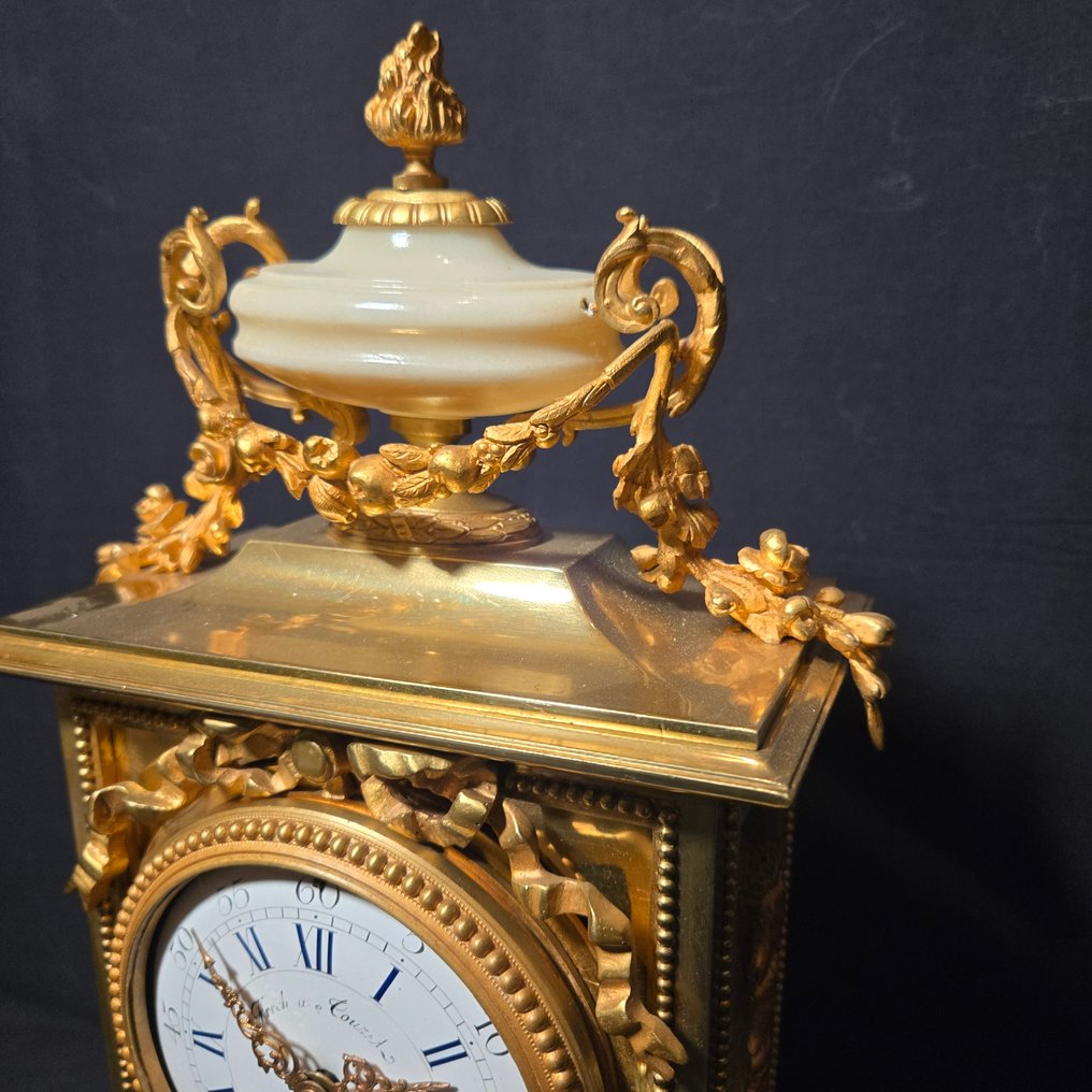 Pendule Lodewijk XVI-stijl Brons - 1850-1900 - Glaspendule - online veiling Catawiki