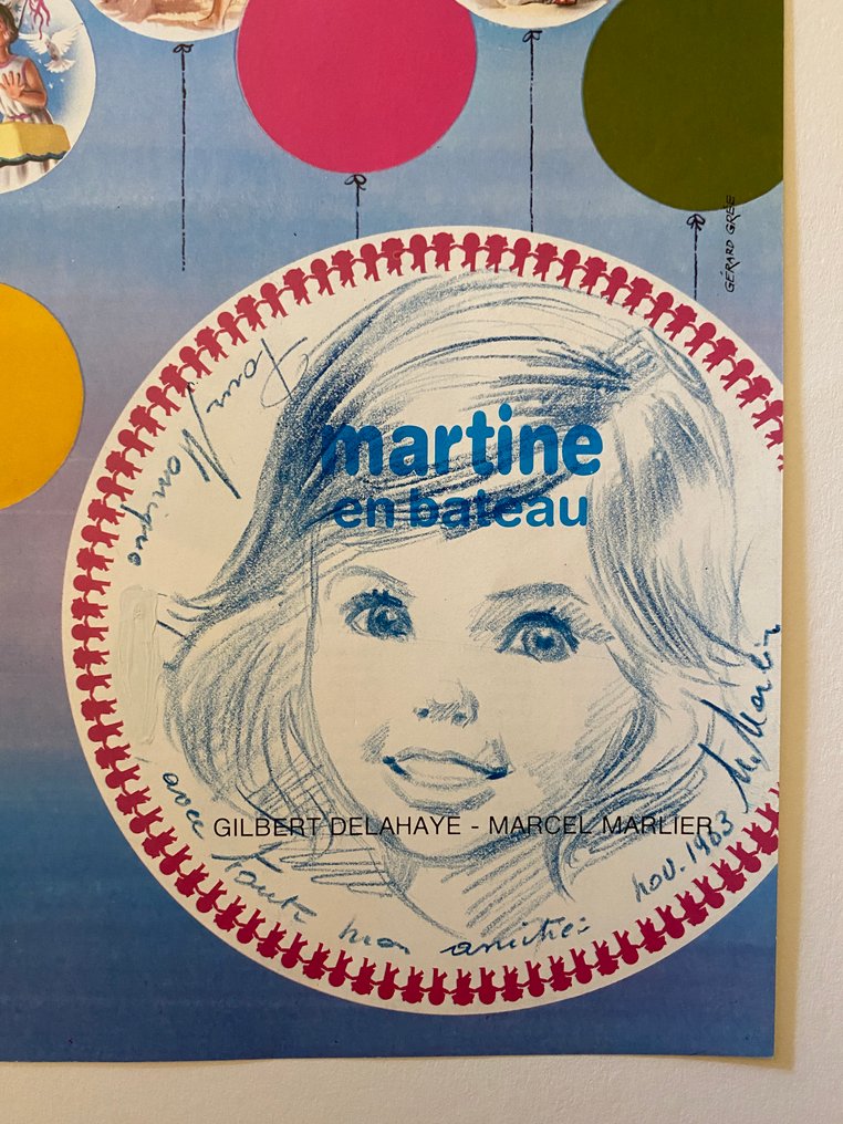 Marlier, Marcel - 1 Original drawing - Martine - martine en bateau ...