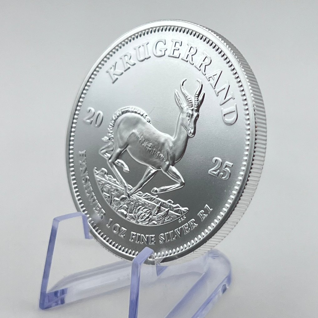South Africa. Krugerrand 2025 – 1 oz Silver Coin – .999 Fine Silver (No Reserve Price) - auction ...