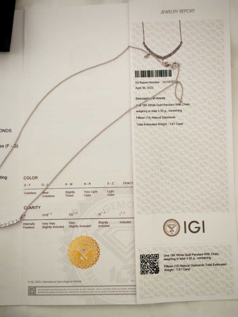 Gargantilha - 18 K Ouro branco - 1.61ct. tw. Diamante (Natural) - Catawiki