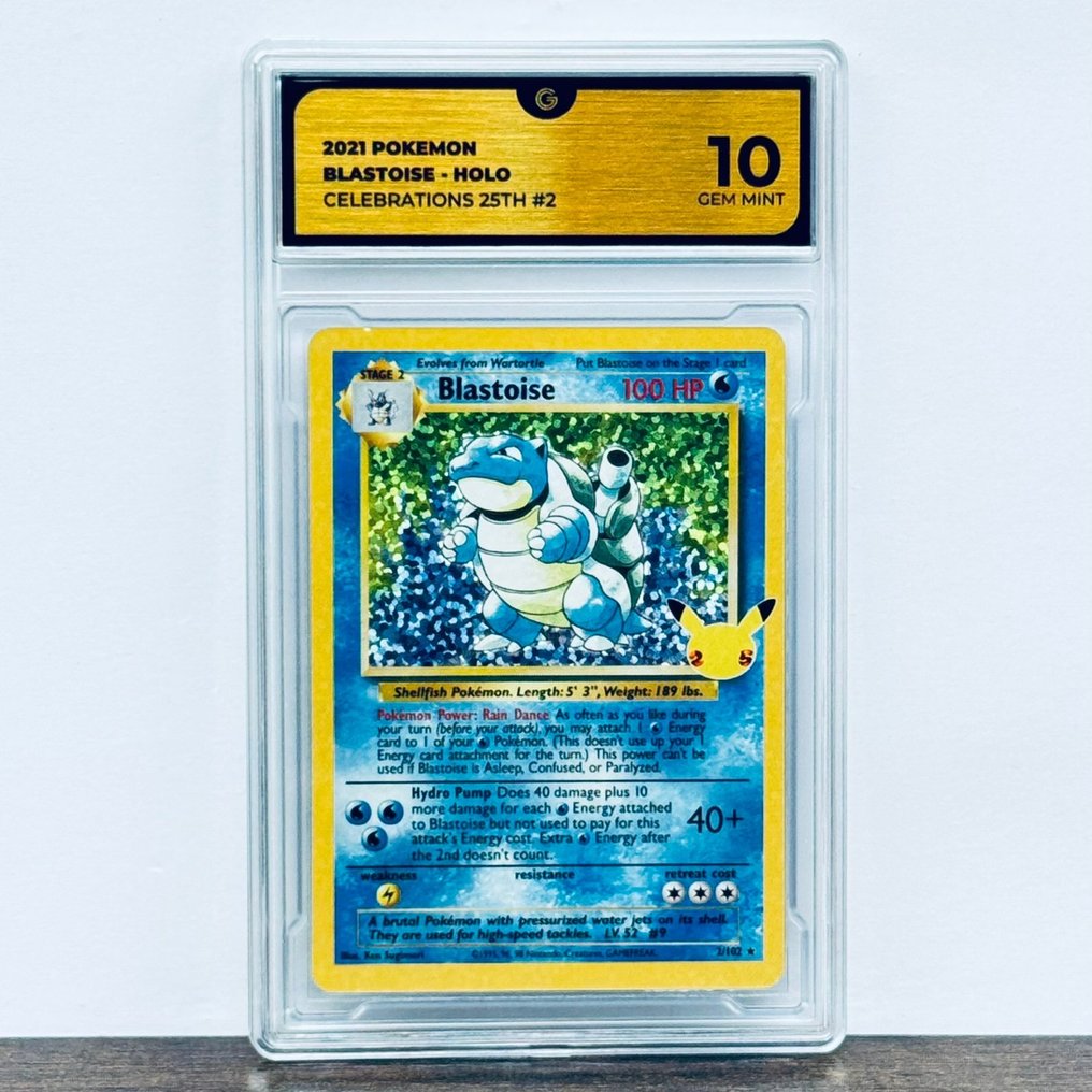 Pokémon Graded card - Blastoise Holo 2 - Pokémon - GG 10 - auction ...