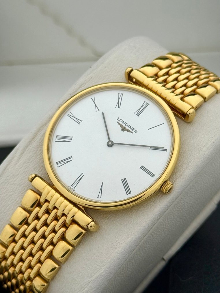 Longines - No Reserve Price - 18K GP Ultra Slim Roman Numerals Dress ...
