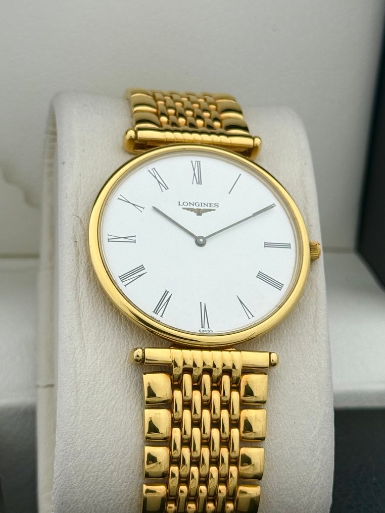 Longines - No Reserve Price - 18K GP Ultra Slim Roman Numerals Dress ...