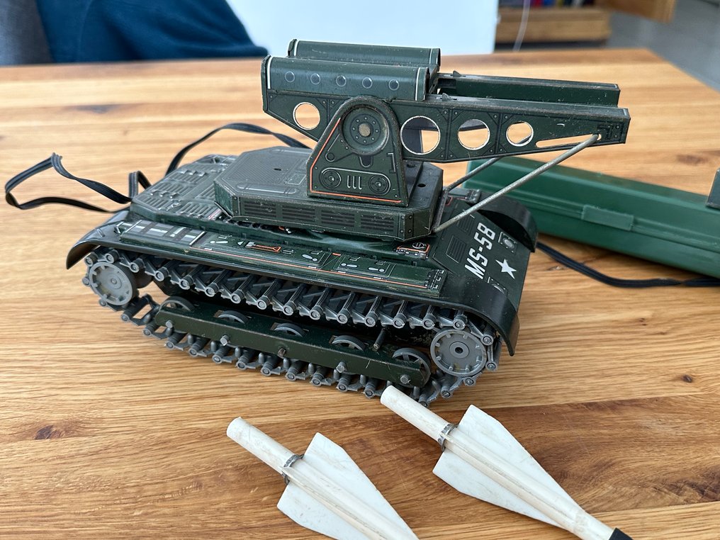 Modern Toys - Tin toy - Masudaya MS-58 Missile Tank Battery Operated ...