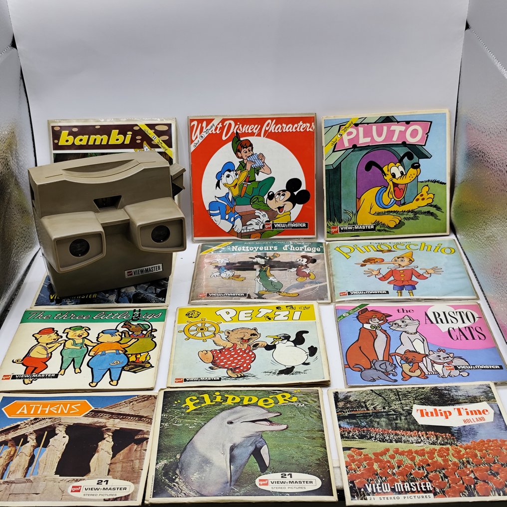 GAF Lighted Stereo View master Slide Viewer, Complete with 12x Brand ...