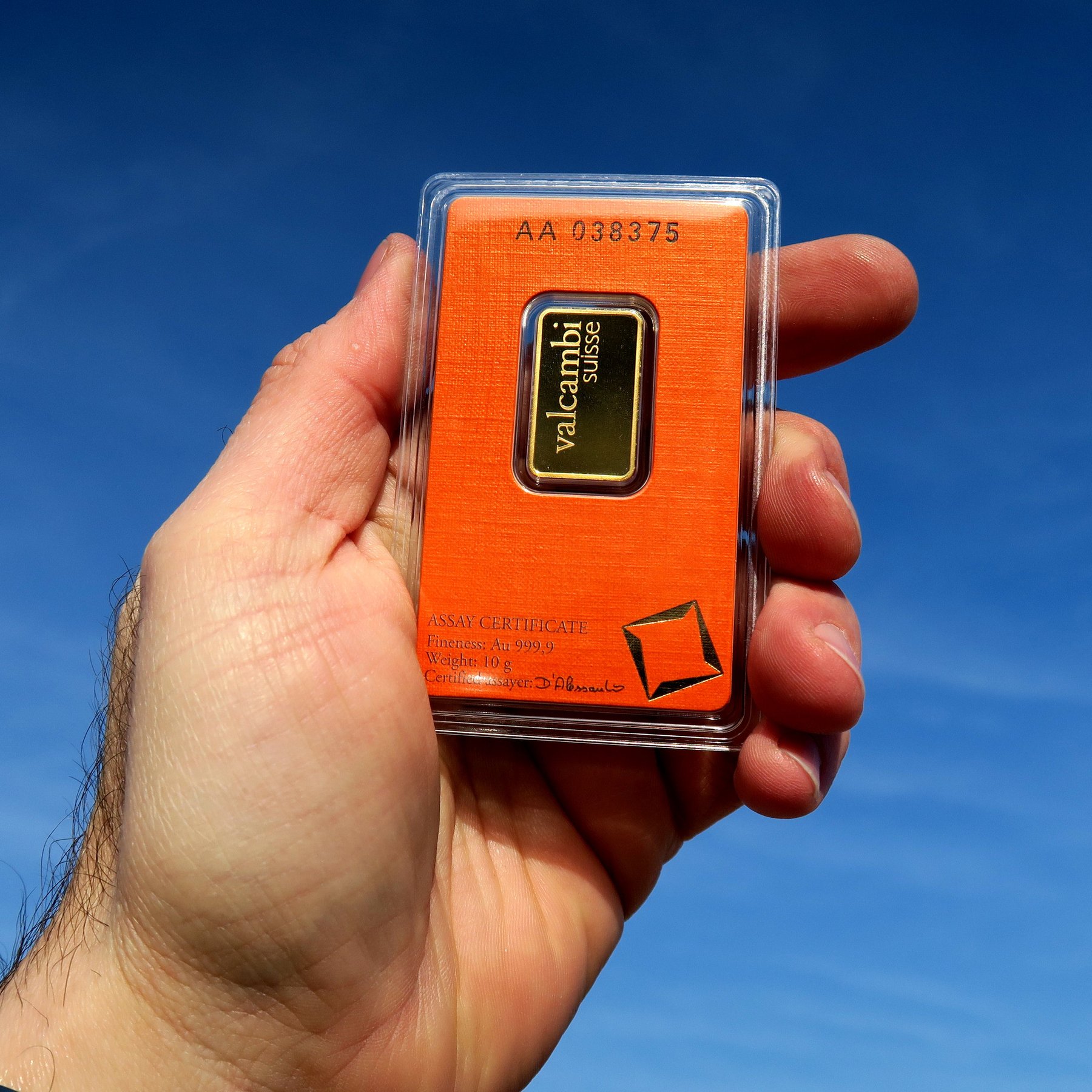 10 gram - Gold .999 (24 kt.) - Valcambi Goldbarren im - Catawiki