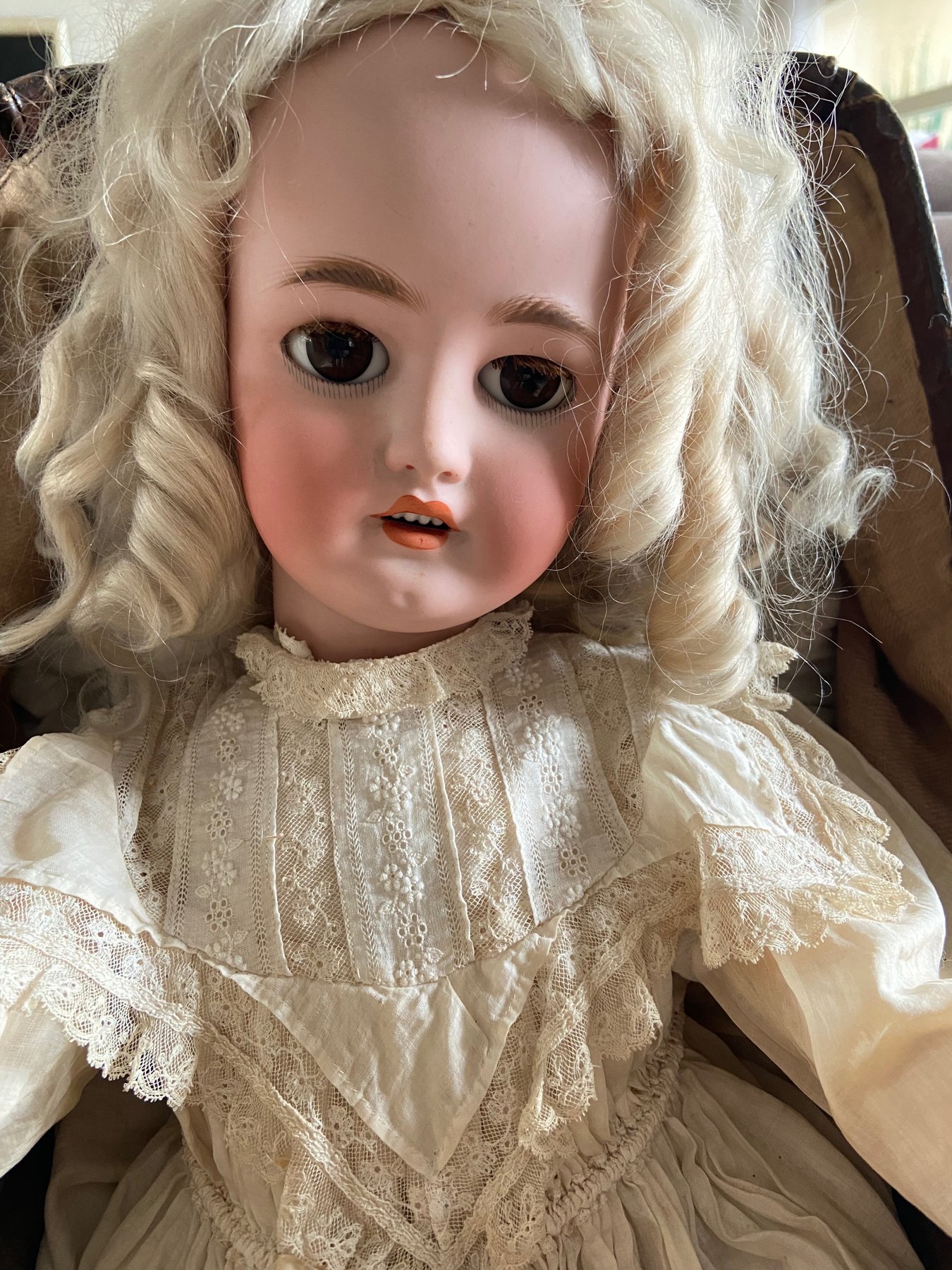 CW Bergmann Simon & Halbig 10 1/5 met pop met poppenwagen - - Catawiki