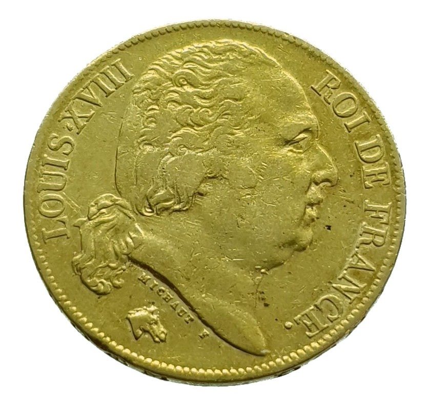 France. Louis XVIII (1814-1824). 20 Francs 1818-A, Paris - Catawiki