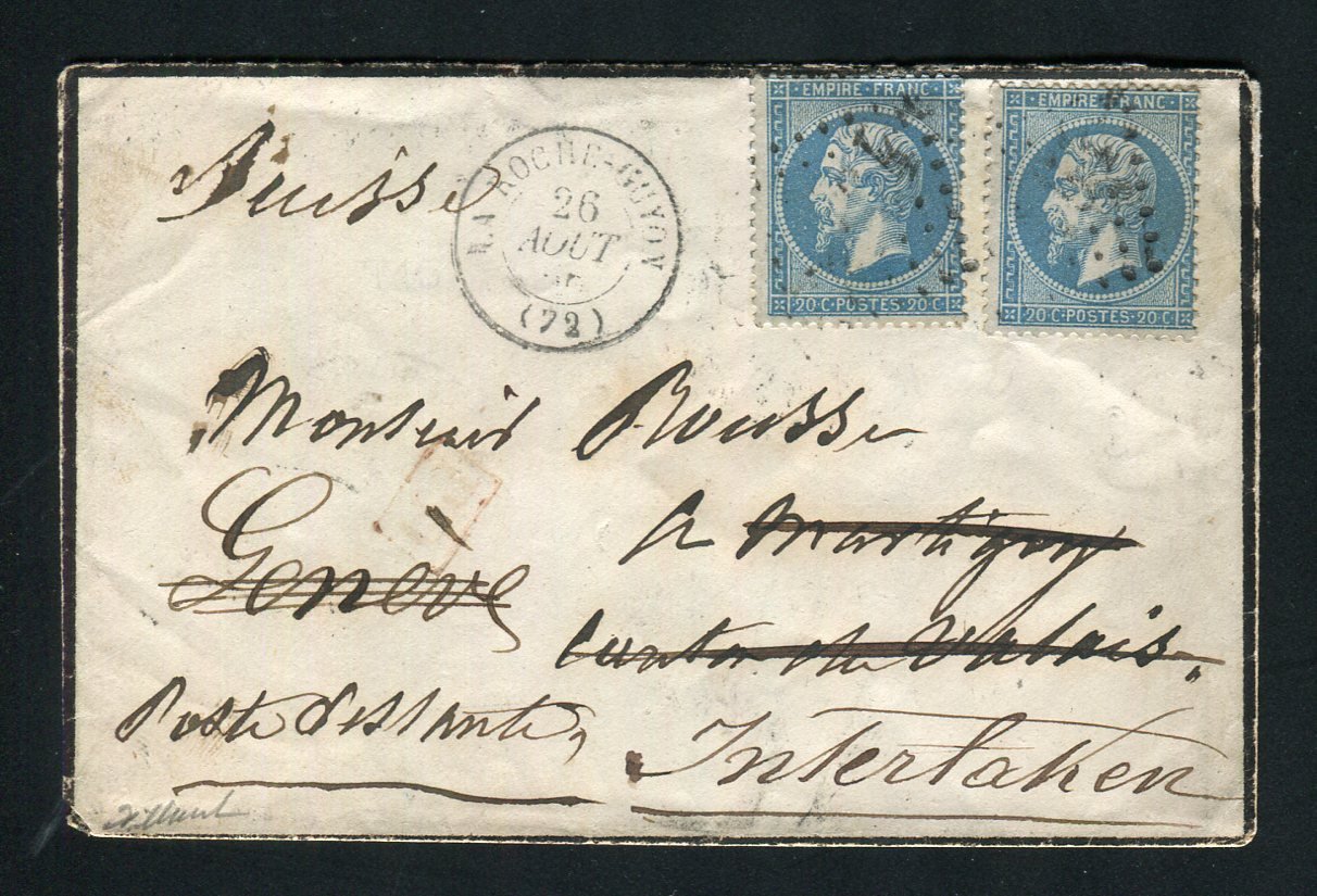 France 1866 - Rare letter from La Roche-Guyon for - Catawiki