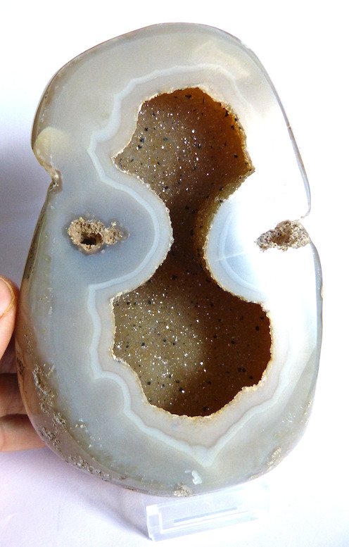 Precious Brazilian agate geode - 14.5 x 10 cm - 696 g - Catawiki