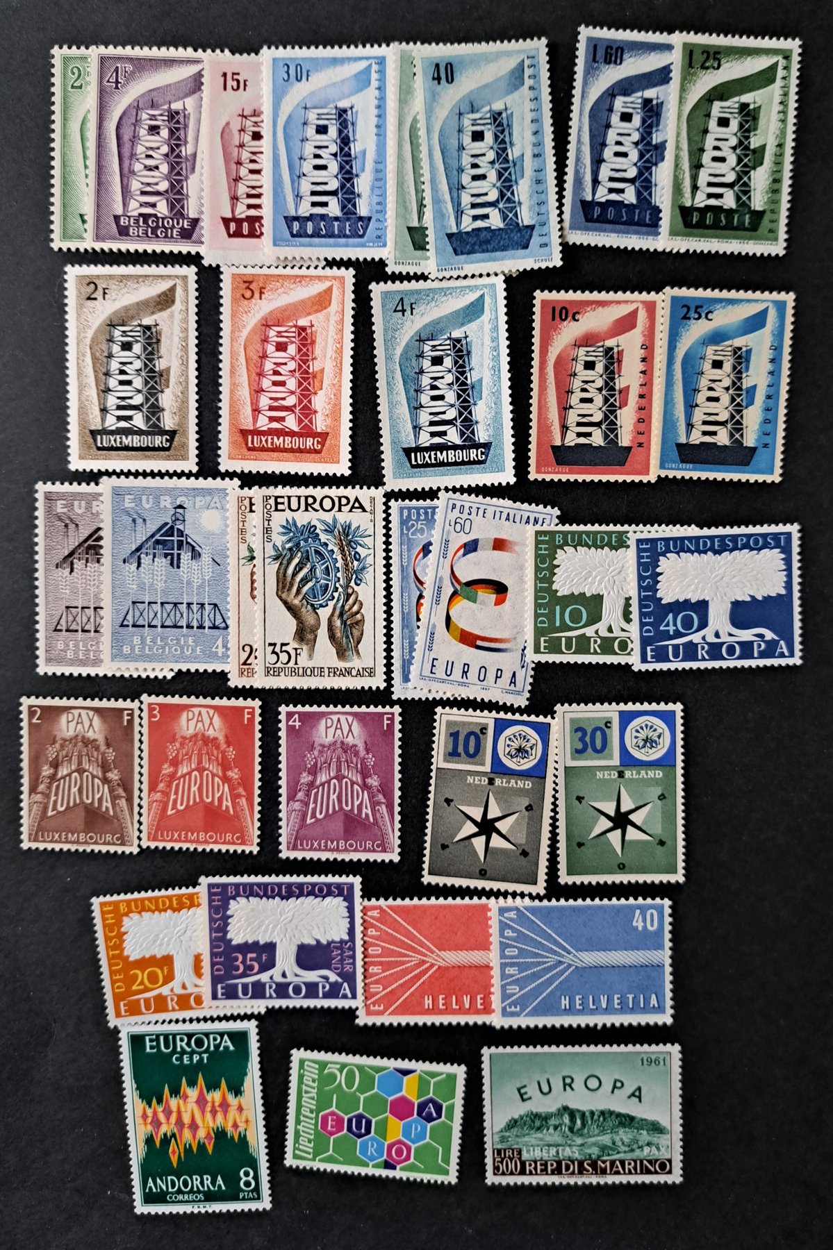 Europa CEPT 1956/1972 - Andorra, luxembourg, liechtenstein, - Catawiki