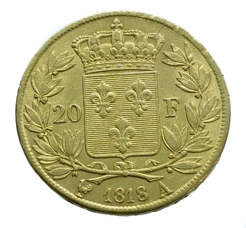 France. Louis XVIII (1814-1824). 20 Francs 1818-A, Paris - Catawiki