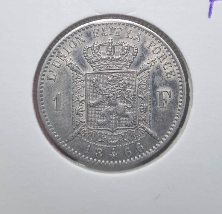 Belgium. Leopold II (1865-1909). 1 Franc 1866 Frans - Catawiki