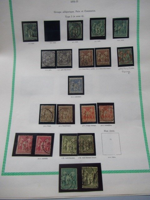 France 1876/1900 - ‘Sage’, important collection of stamps - Catawiki