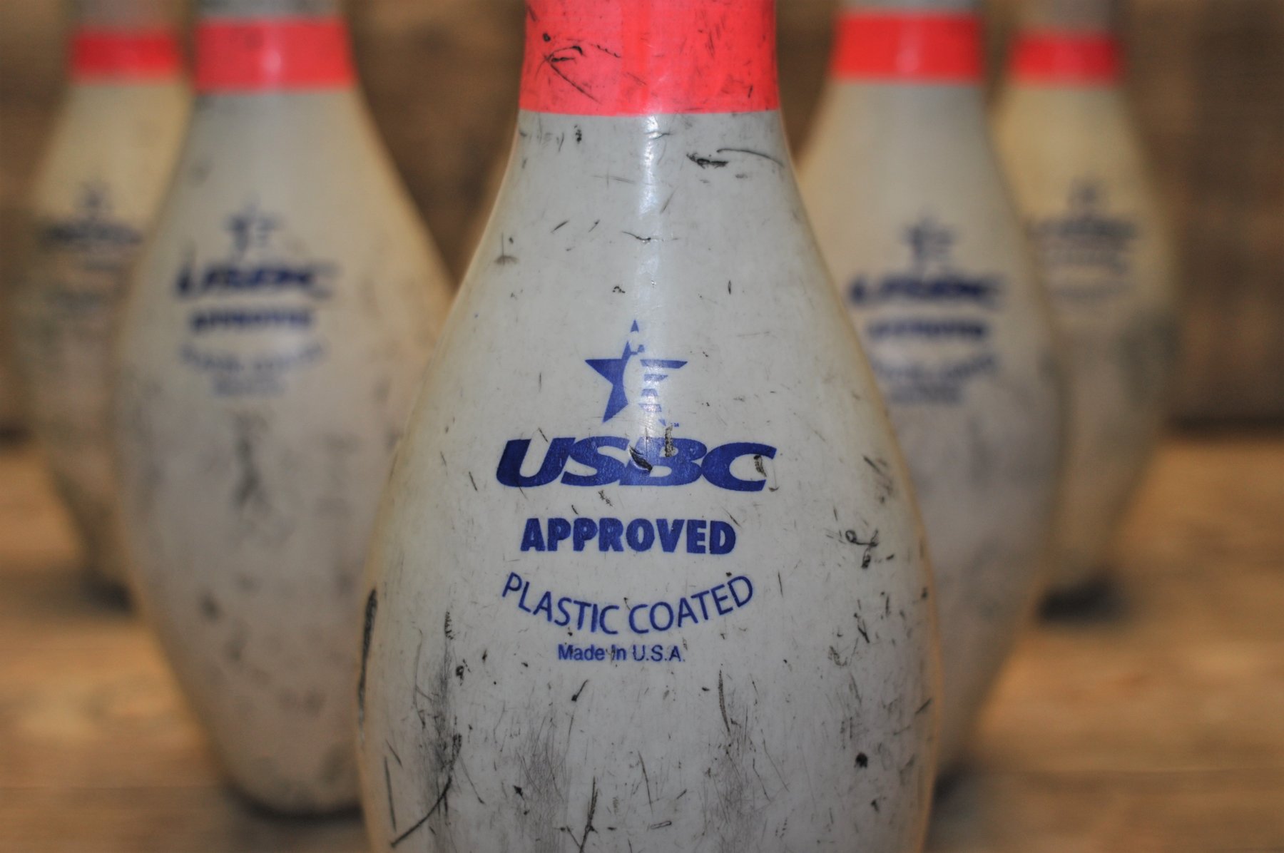 Usbc - Amflite usa - Old USA bowling pins (6) - Wood - Catawiki
