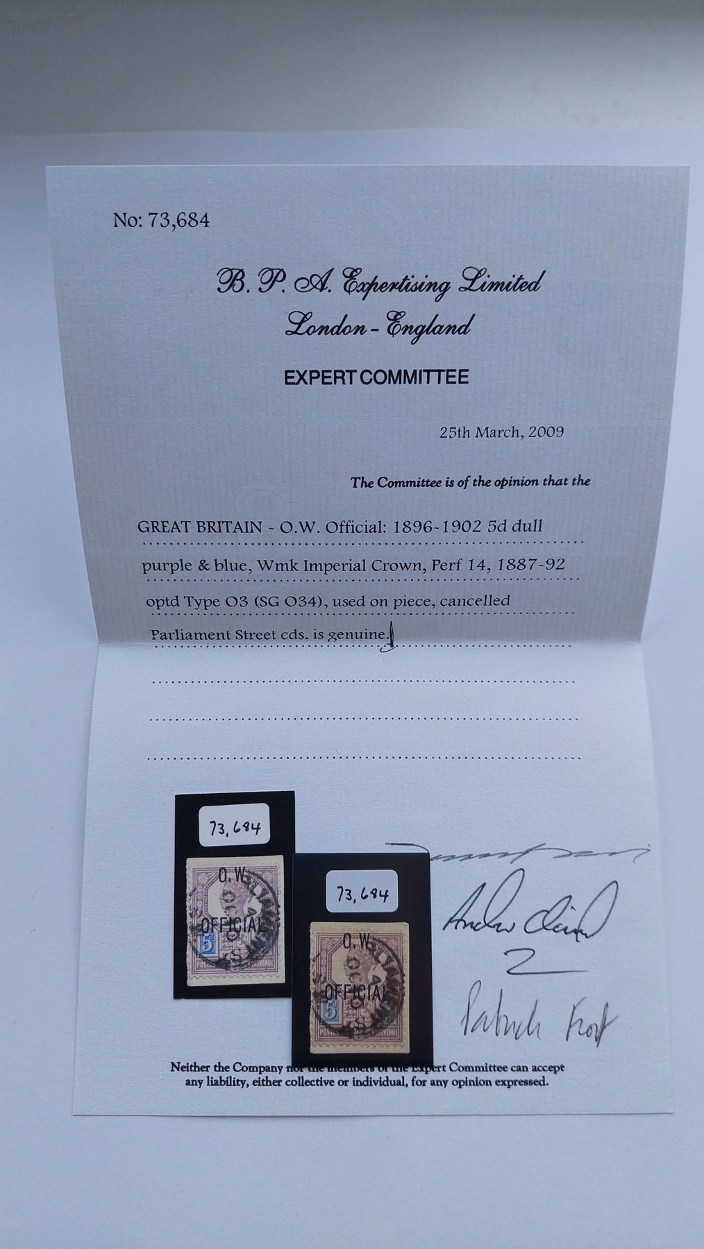 Great Britain - GB -O.W.Official: 1896-1902 5d - Catawiki