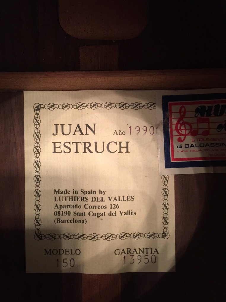 Guitar Juan Estruch Luthiers Del Valles model 150 from 1990 - Catawiki