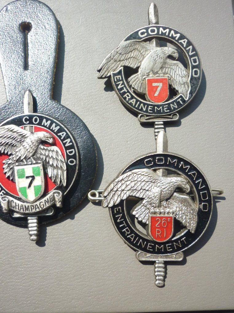 F6) Rare lot of 5 military badges of COMMANDO training camp - Catawiki