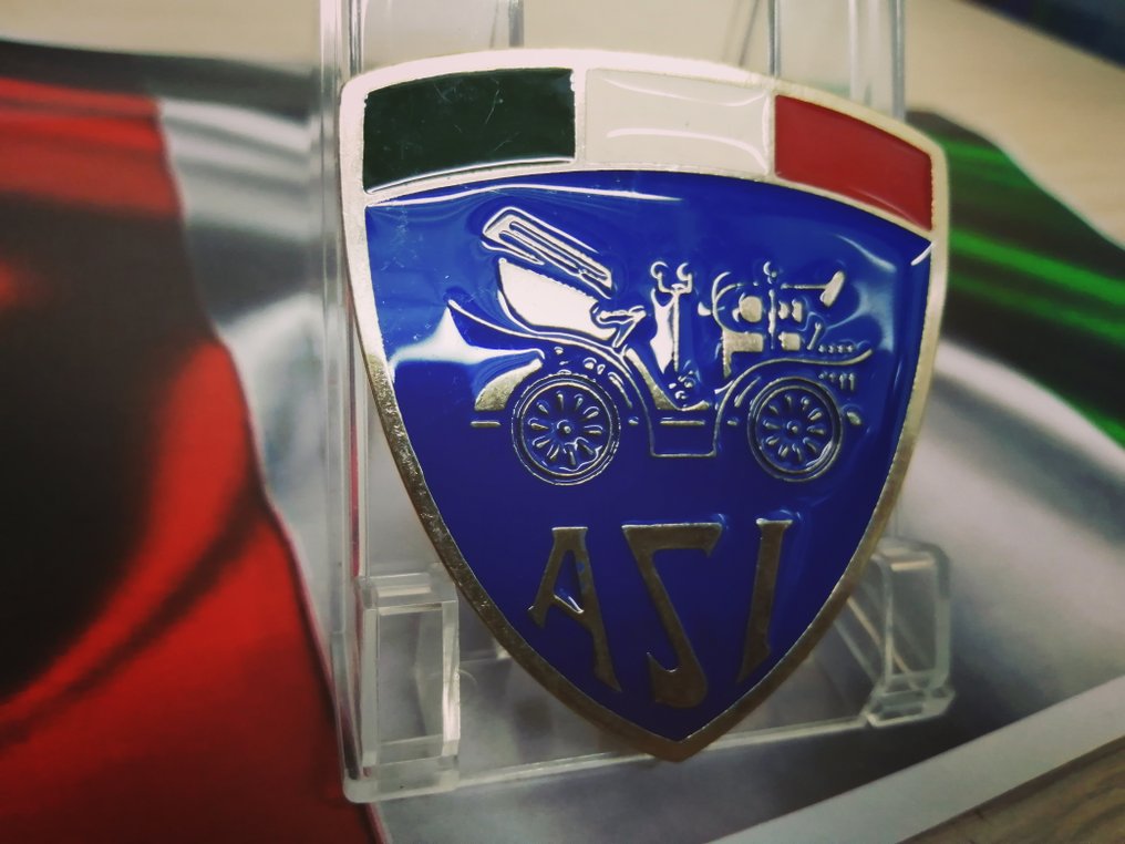 Plaque d'immatriculation - Asi - Stemma ASI 9x8cm - Smalto - 1970-1980 ...