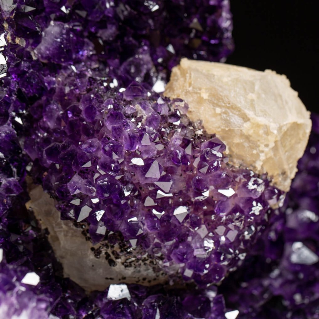 Amethyst Geode with Calcite Crystal Decorative Geode on base - 370×350× ...