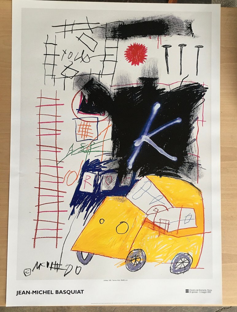 Jean Michel Basquiat - Yellow Car - Catawiki