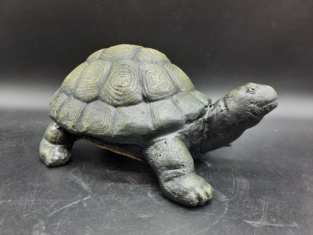 Statue, Turtle Cast Iron - Handpainted - 0 cm - Iron (cast/wrought ...