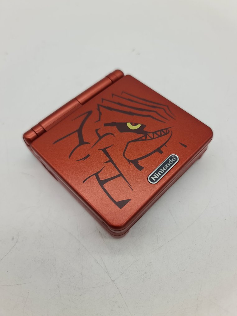 Nintendo Game boy Advance SP GBA Console, with Pokemon Red GROUDON ...