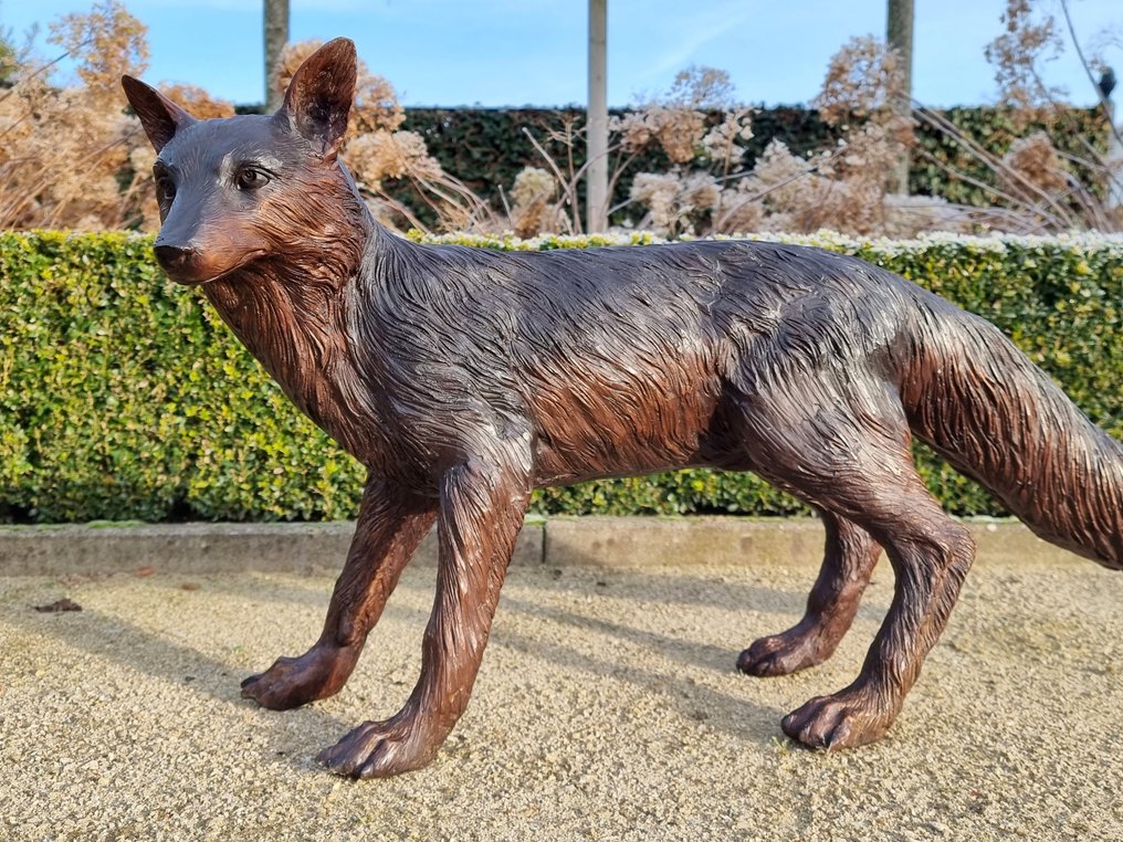 Life size fox - 90 cm - Patinated bronze - Catawiki