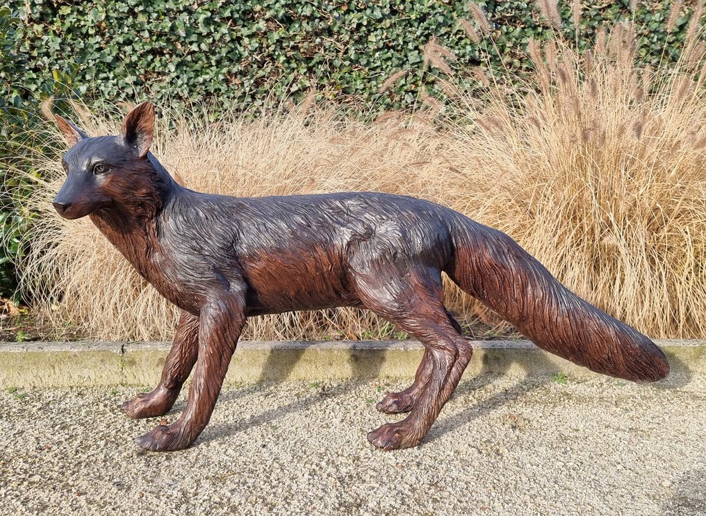 Life size fox - 90 cm - Patinated bronze - Catawiki