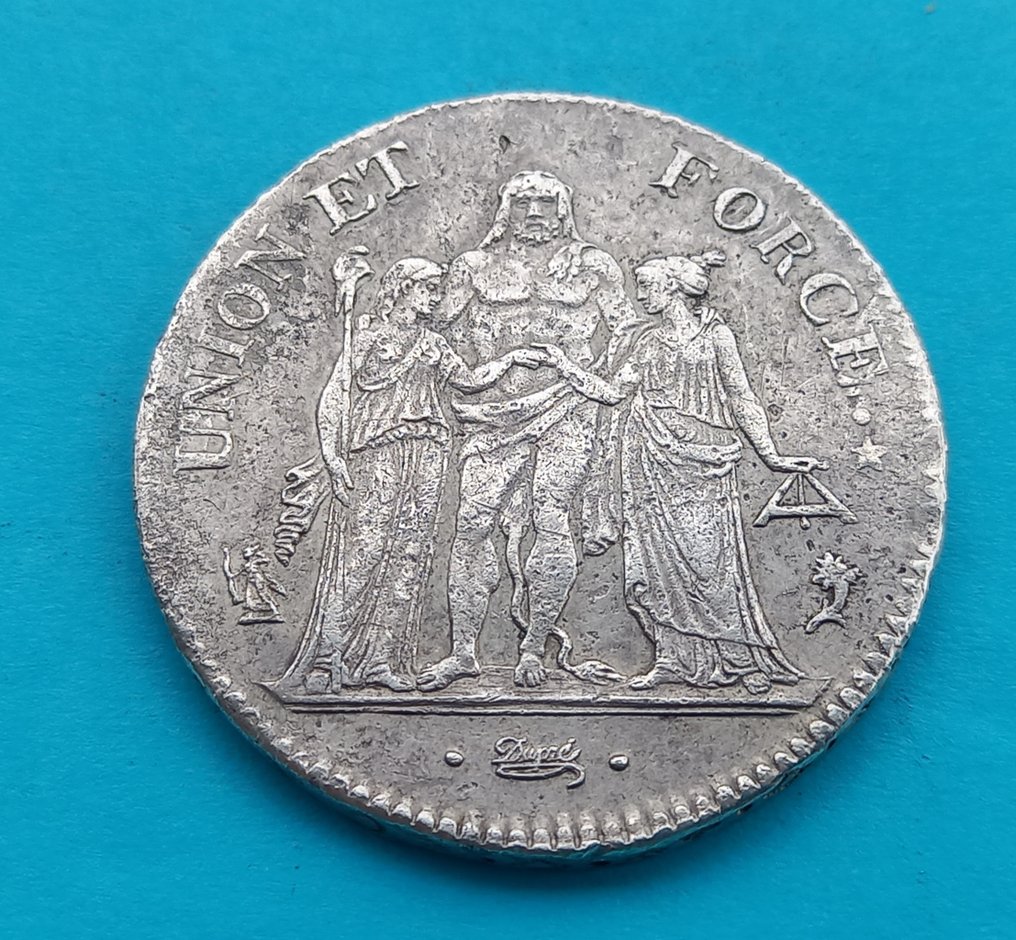 France. Directoire (1795-1799). 5 Francs An 4-A Union et - Catawiki